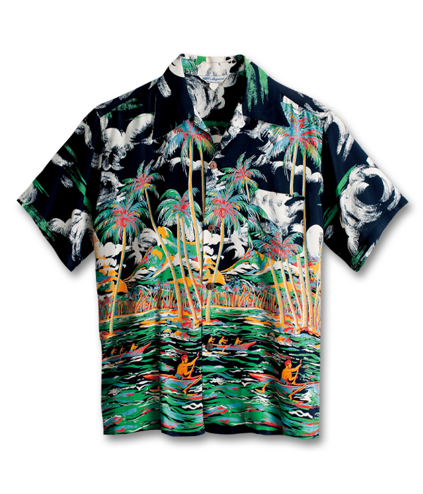VINTAGE ALOHA SHIRT MUSEUM – “CANOE RACE” - ALOHA SHIRT - ヴィンテージアロハシャツ